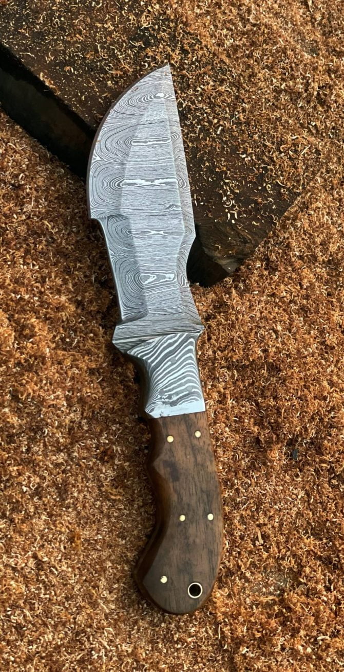 Custom Made Damascus Steel Tracker Knife - Best Hunting Knives - Shop ...