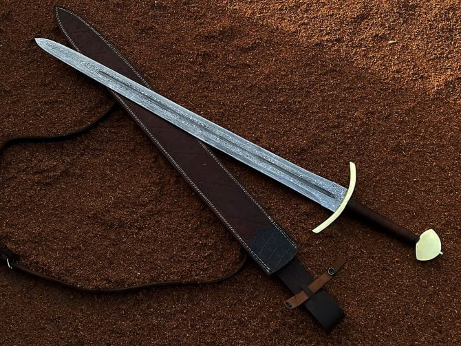 Custom Made Game Of Thrones Rob Starks Sword Damascus Steel Replica ...