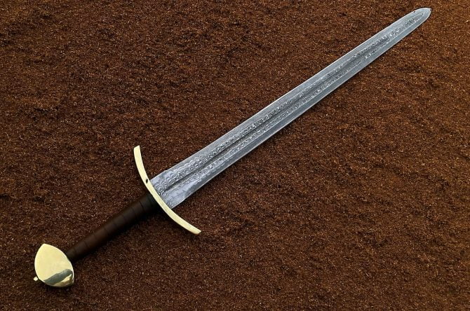 Custom Made Game Of Thrones Rob Starks Sword Damascus Steel Replica ...